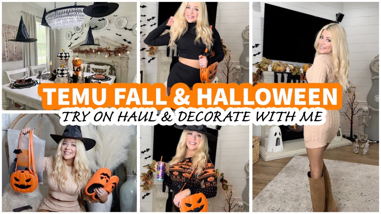 🎃HALLOWEEN 2023 DECOR AND FALL FASHION TEMU : HALLOWEEN DECORATE WITH ...