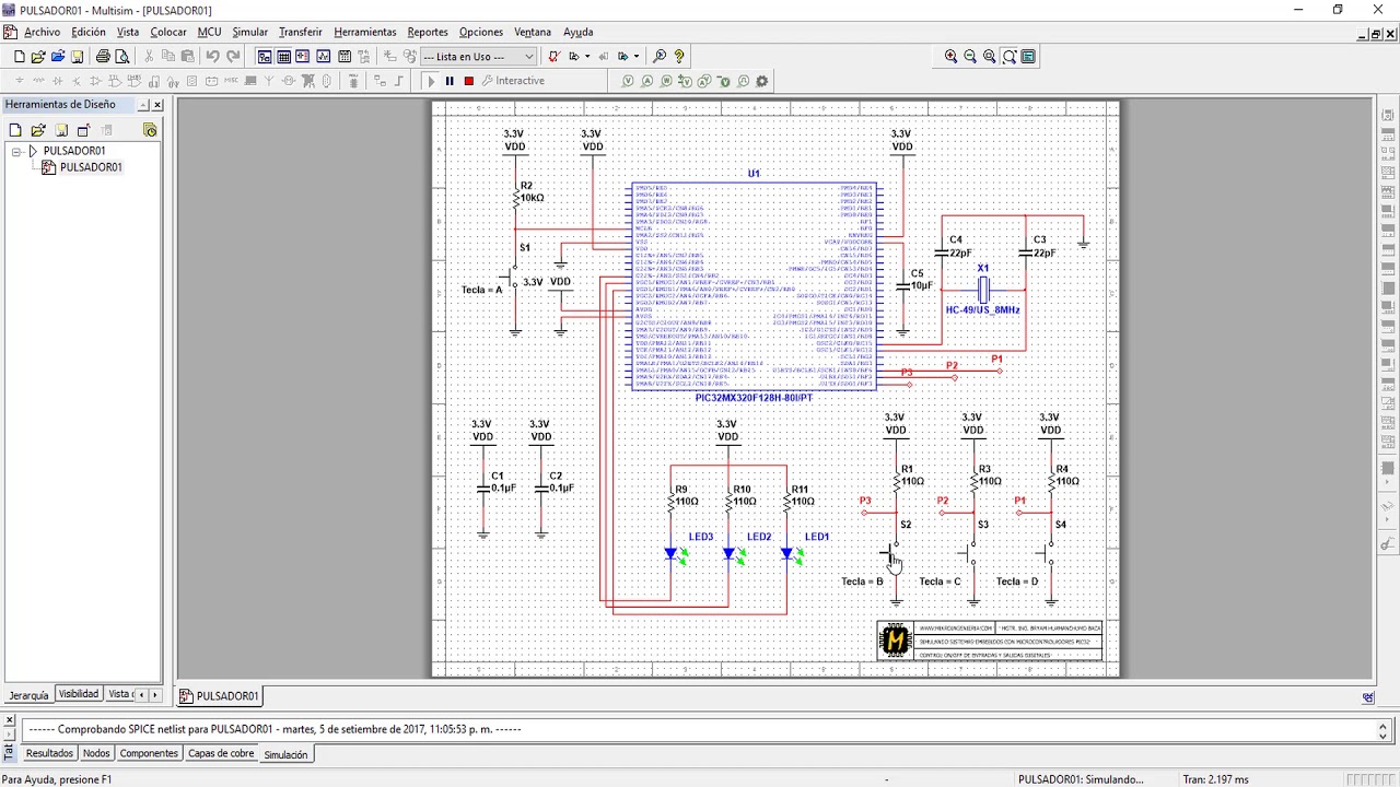 PIC32 control ON/OFF con pulsadores - YouTube