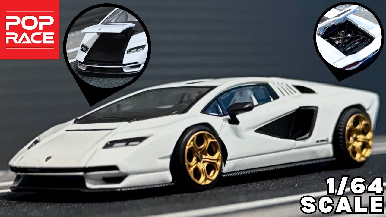 Unboxing 1/64 Scale Pop Race Lamborghini Countach LPI 800-4 | Color ...