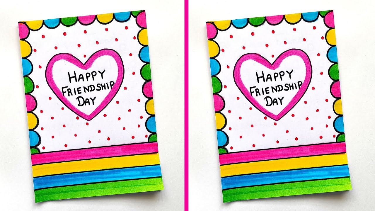 Easy and beautiful card for Friendship day | Friendship day card ...