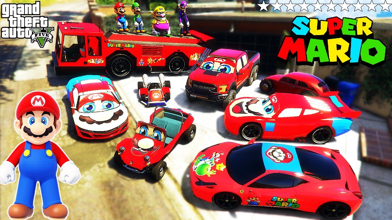 GTA 5 - Stealing MARIO CARS With Franklin | (Real Life Cars #155) - YouTube
