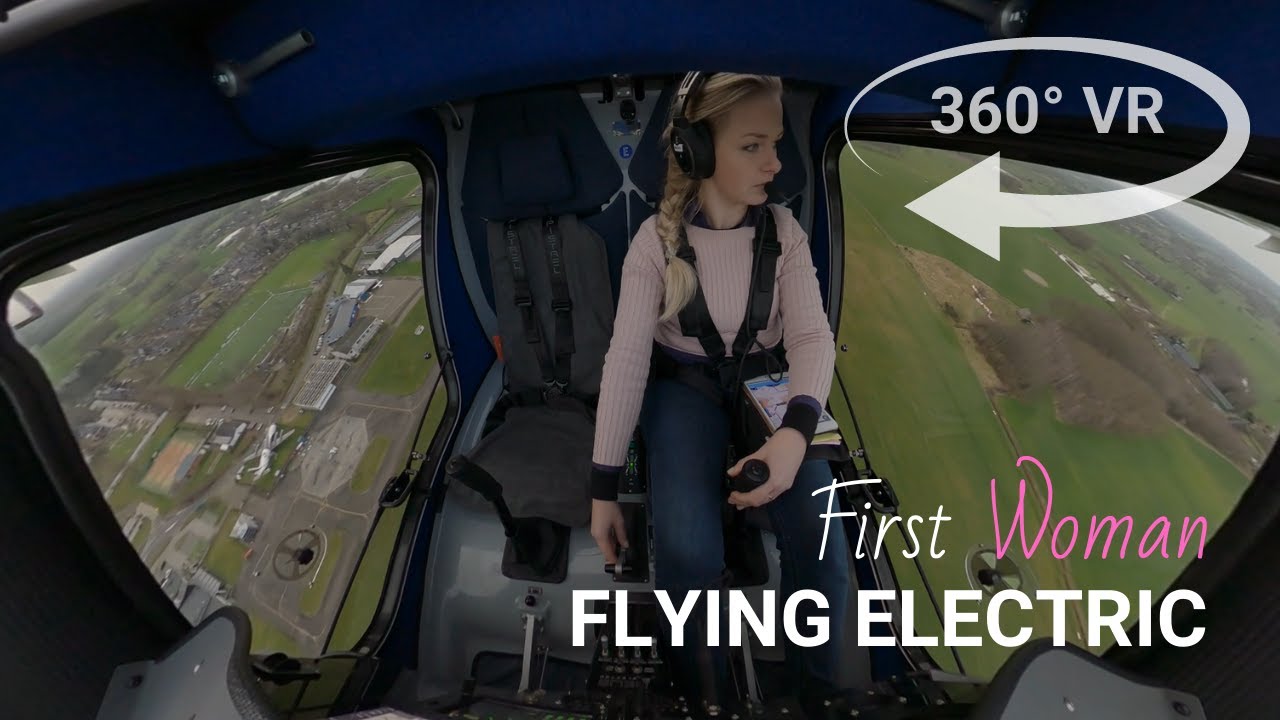 First Dutch Woman To Fly ELECTRIC As a Pilot!! | Solo Flight in 360° VR ...