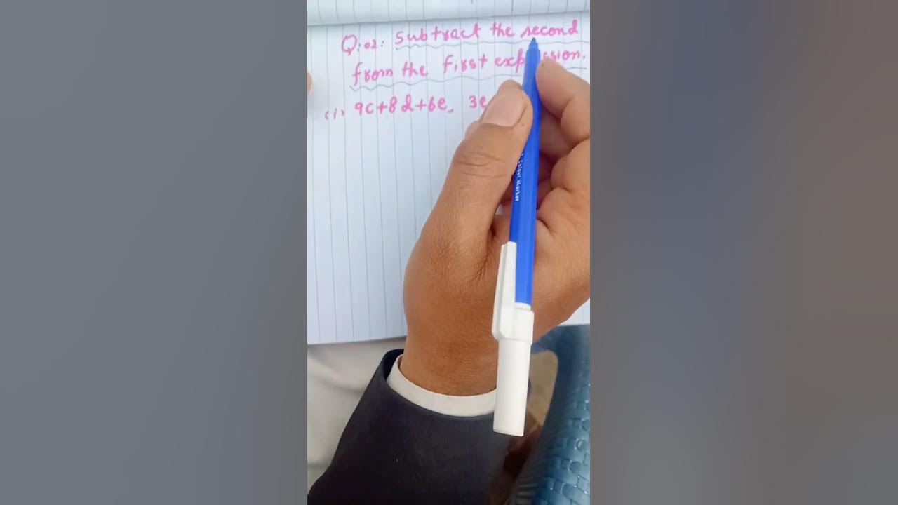 Algebra Subtract The Following | Subtract The Second expression from The First Expression ...
