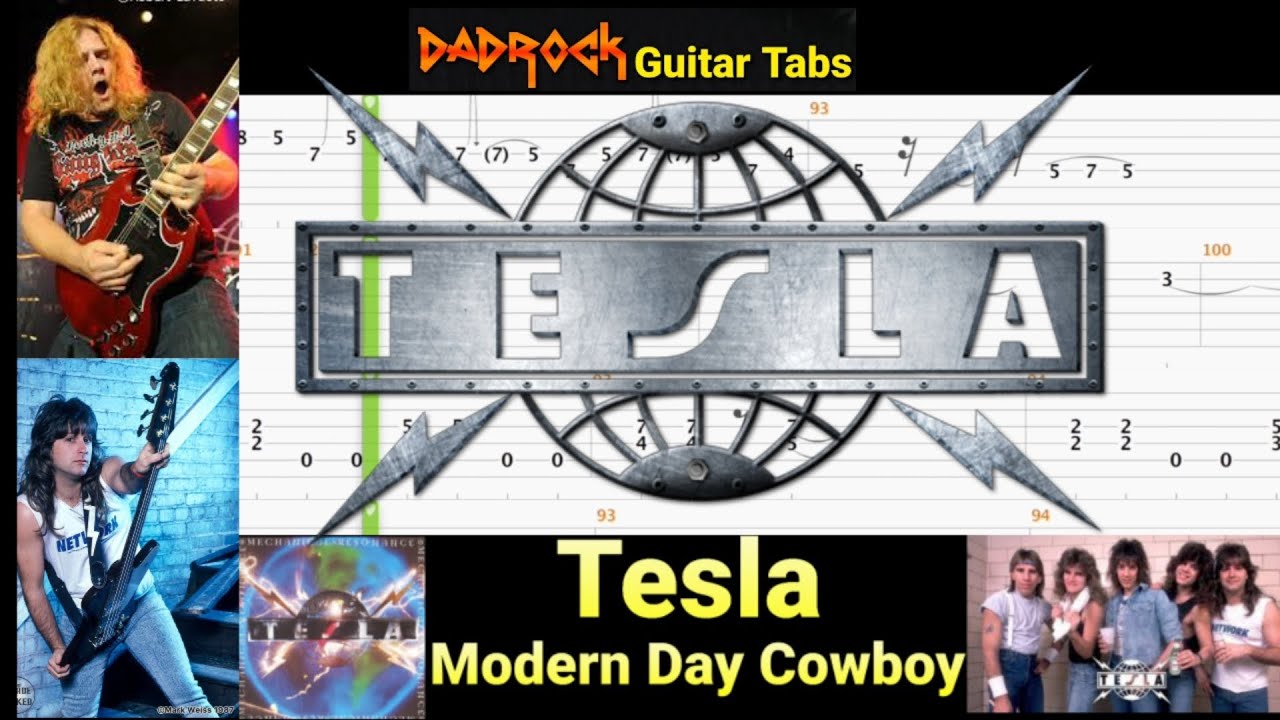 Modern Day Cowboy - Tesla - Lead Guitar TABS Lesson - YouTube