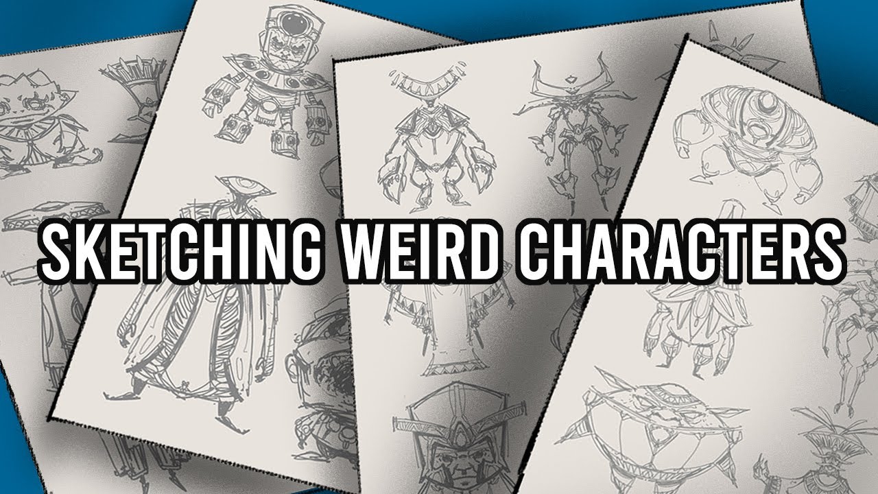 Drawing Weird Characters (no audio) - YouTube