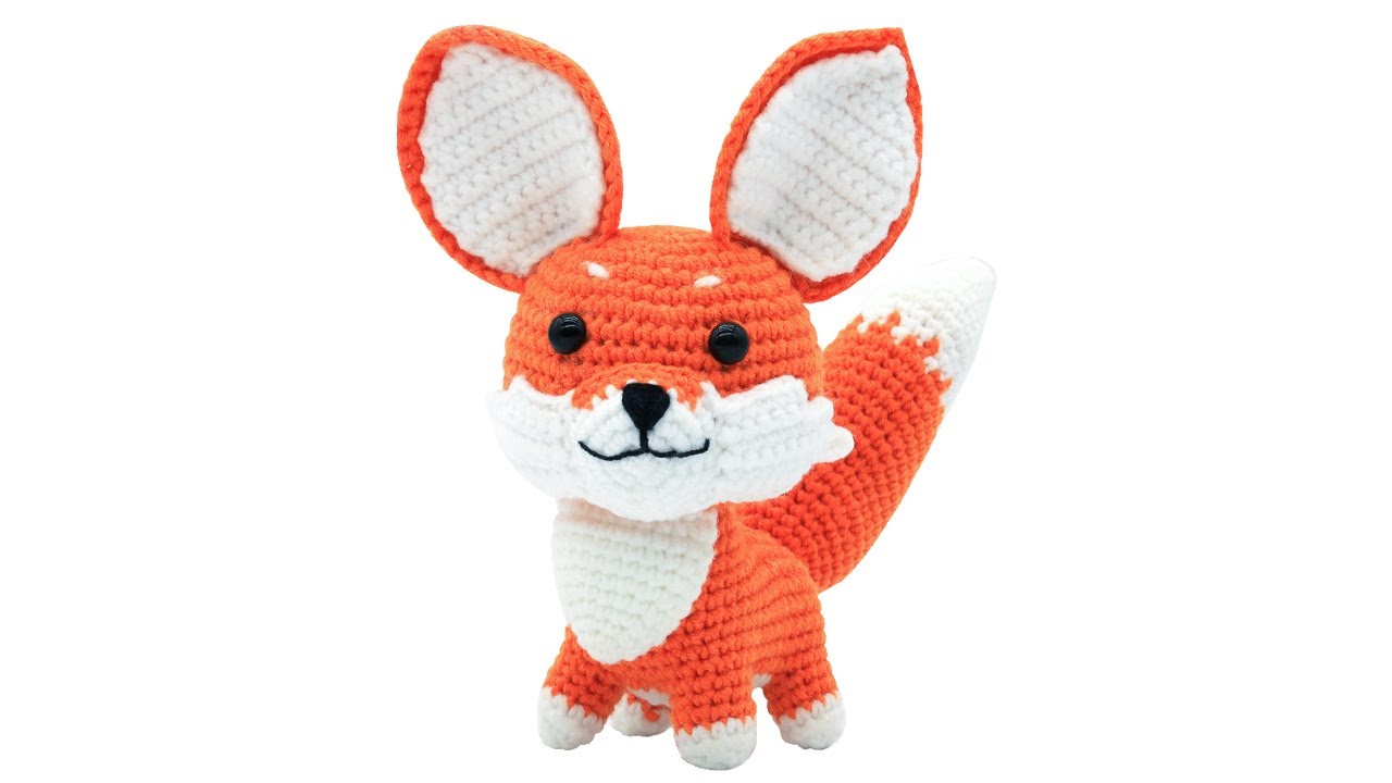 Fox-8:How to crochet the fox's head? - YouTube