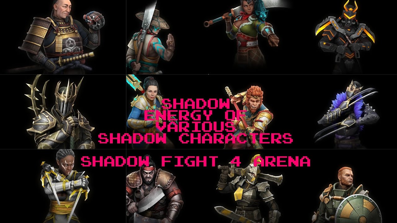 Shadow Fight 4 Arena. How various shadow characters fight with their ...