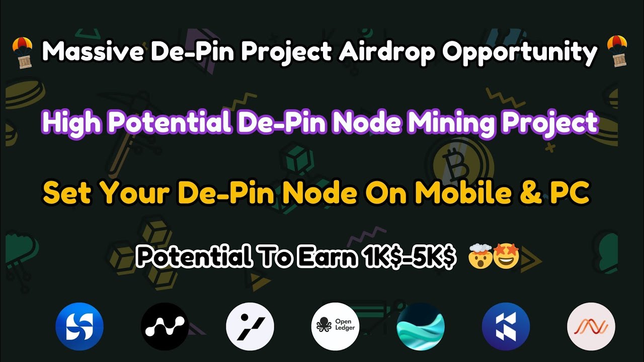 Massive De-Pin Project Opportunity 🤩 || High Potential De-Pin Nodes | Earn 1K$-5K$ 🤩 - YouTube
