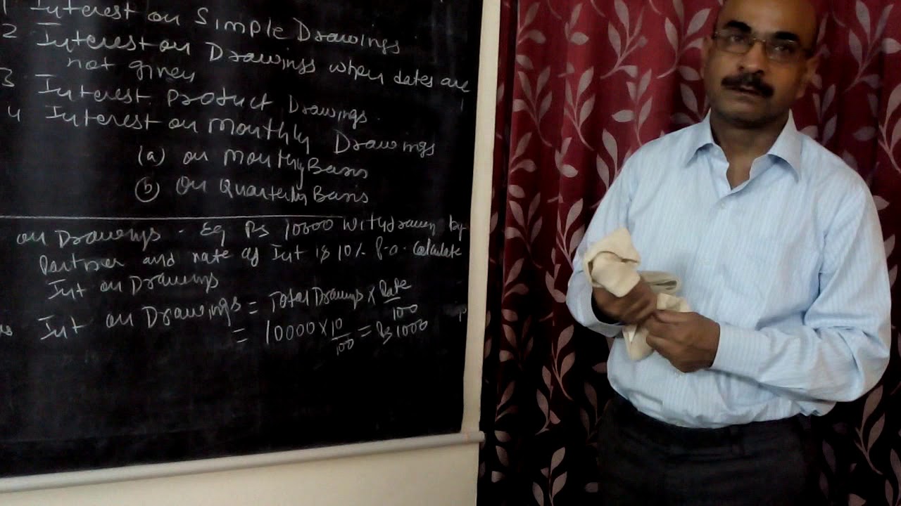 Calculation of Interest on Drawings - YouTube