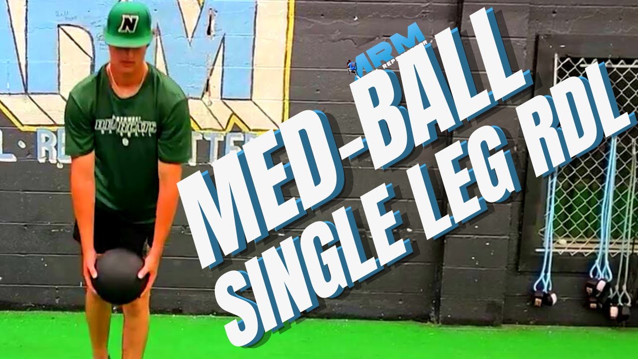 Med Ball Single Leg RDL Exercise For Balance & Stability - YouTube