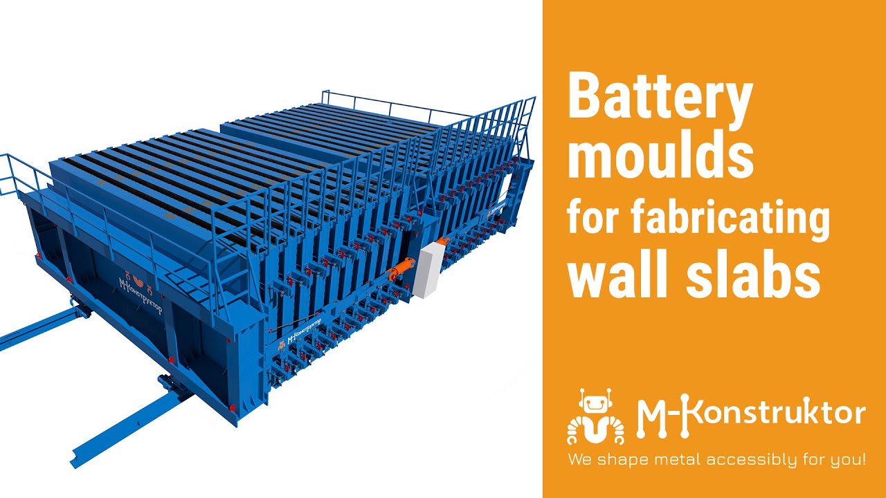 Battery moulds for fabricating wall slabs, no-voids floor slabs - YouTube