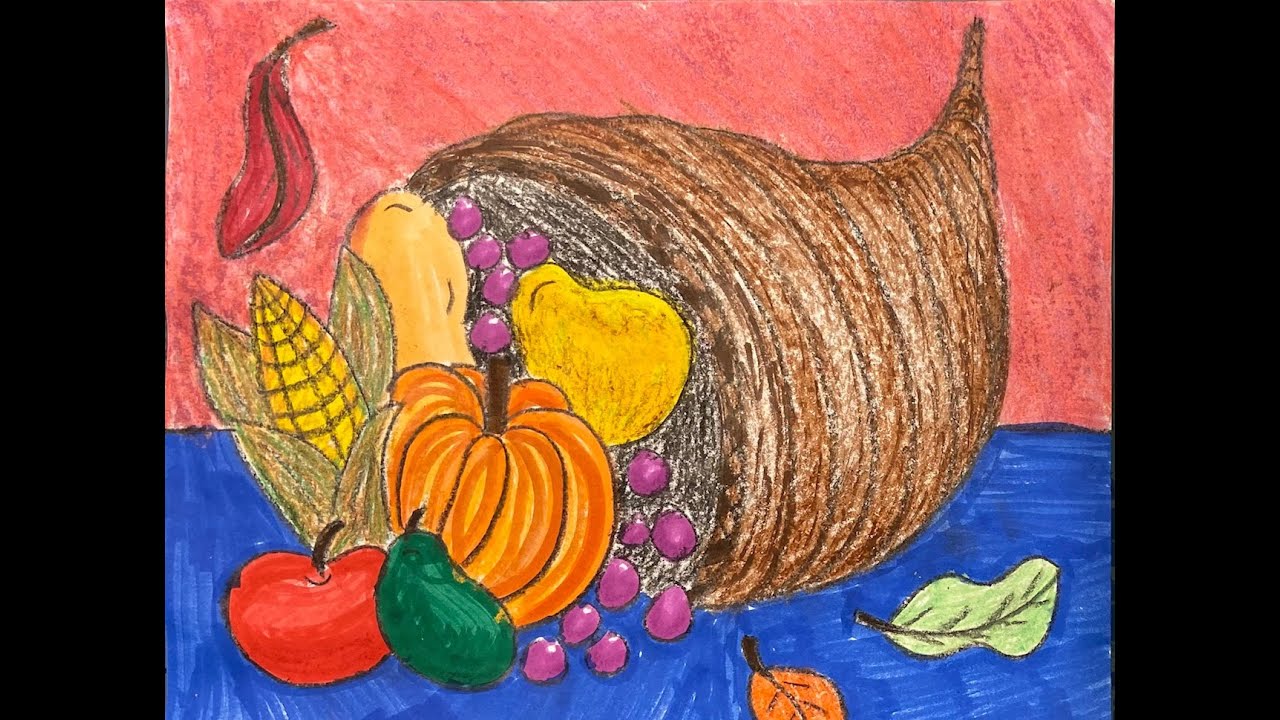 Cornucopia Directed Drawing - YouTube