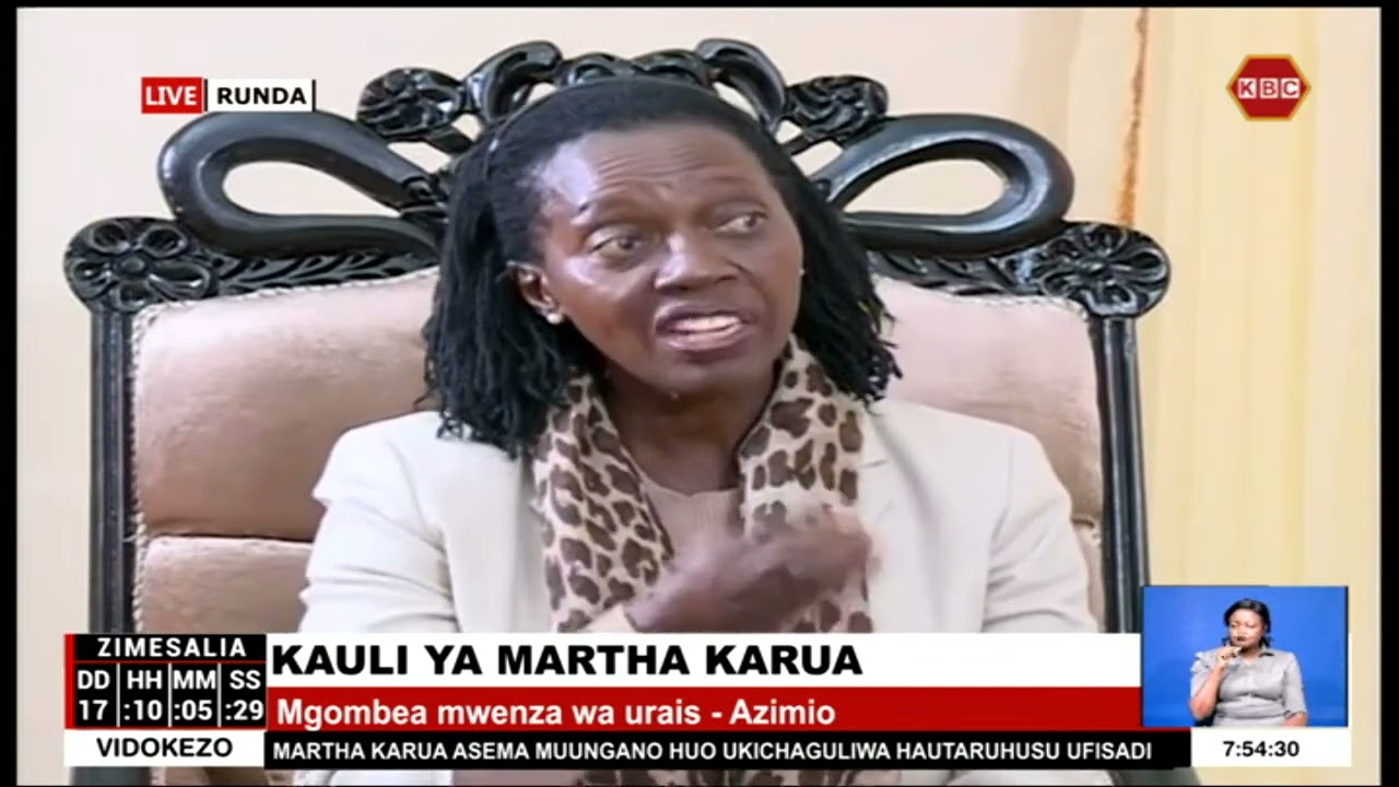 Martha Karua Speaks Exclusively to KBC on the Azimio Agenda - YouTube