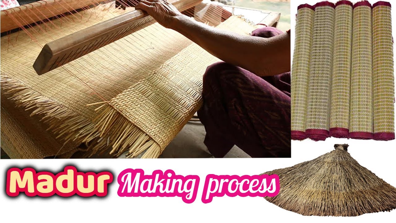 Traditional Natural Madur Making with River Grass ।। korai mat Weaving ...