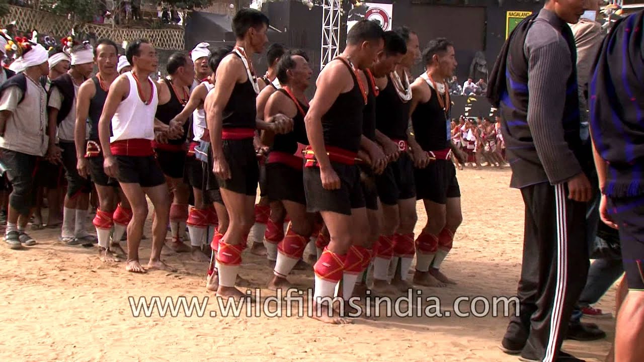 All Naga tribes dance at amphitheatre ground of Heritage village ...