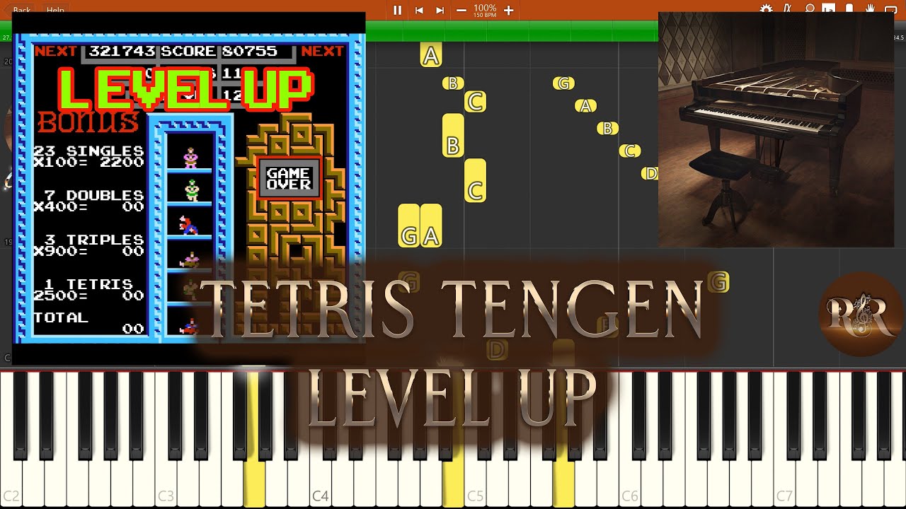 Tetris Tengen Music - Level Up Celebration NES Soundtrack - Synthesia ...