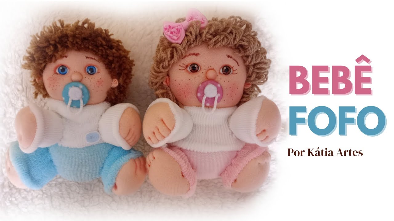 BEBÊ F🩵F🩷 Com molde |Por Kátia Artes - YouTube