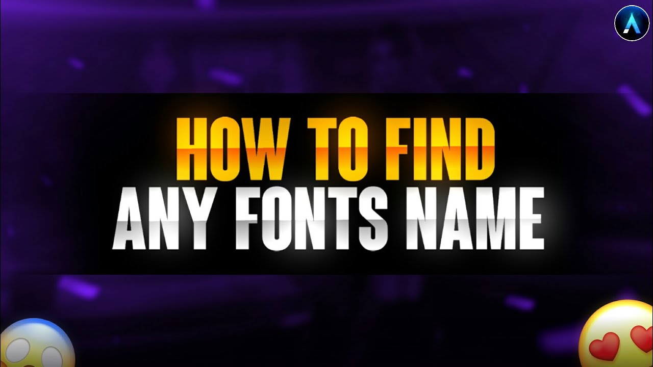 How To Find Any Fonts Name In 2min || Arpit Gfx 😱 - YouTube