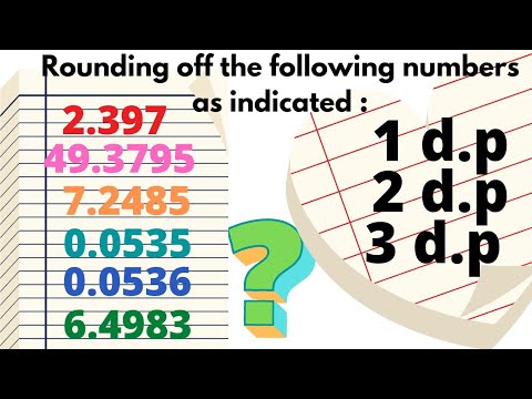 rounding decimals to the nearest tenths hundredths and thousandths🔴All ...