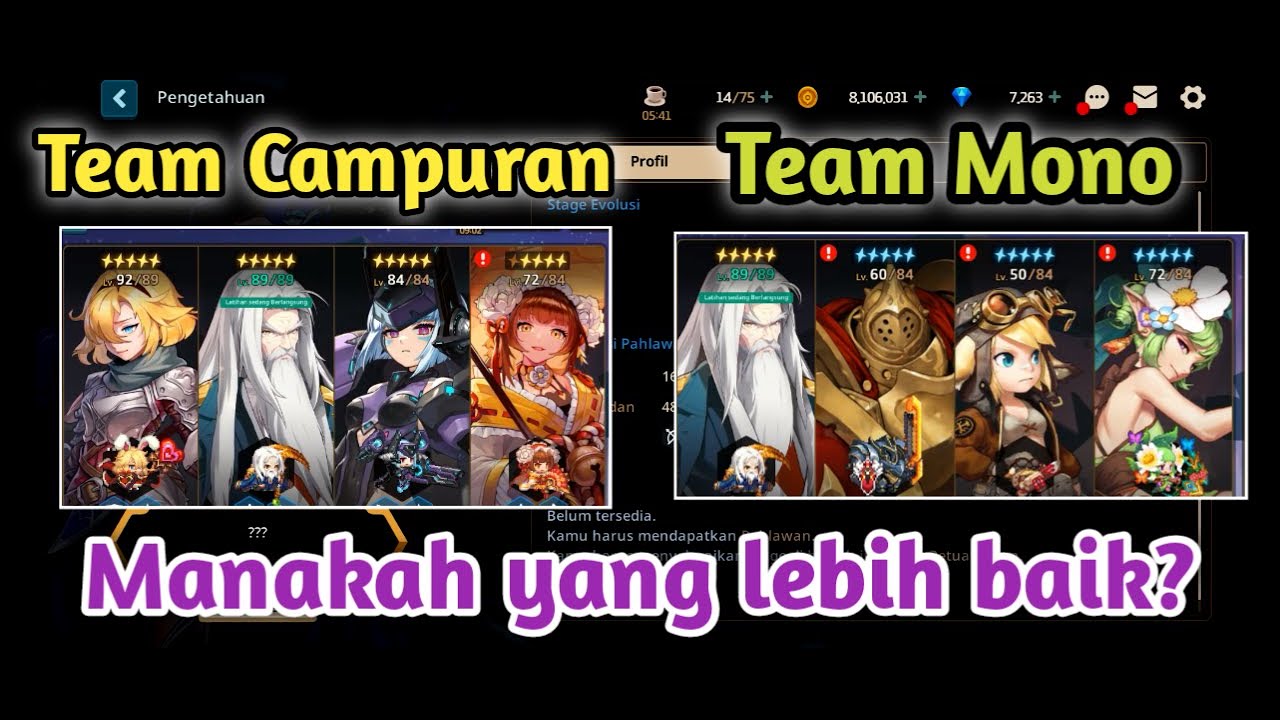 BAHAS TEAM MONO DAN TEAM CAMPURAN - GUARDIAN TALES - YouTube