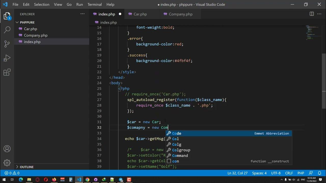 53 Php Autoloading Classes Youtube