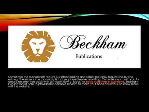 A complete package of services offered by book publishers in Maryland ...