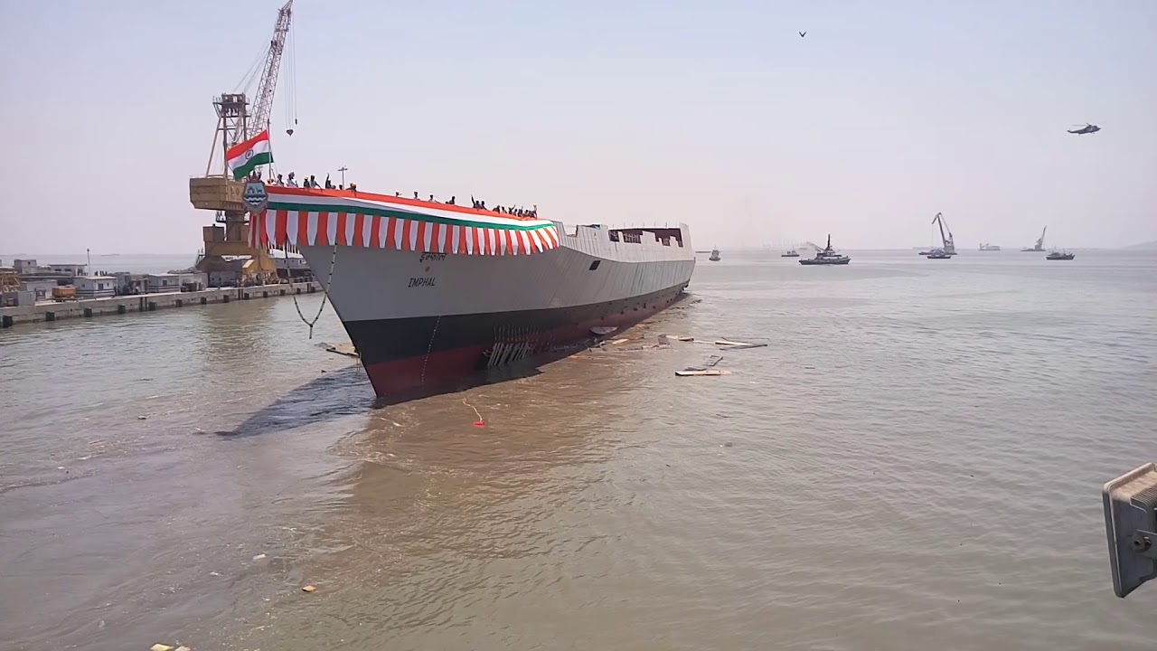 Ins Imphal launching sea side - YouTube
