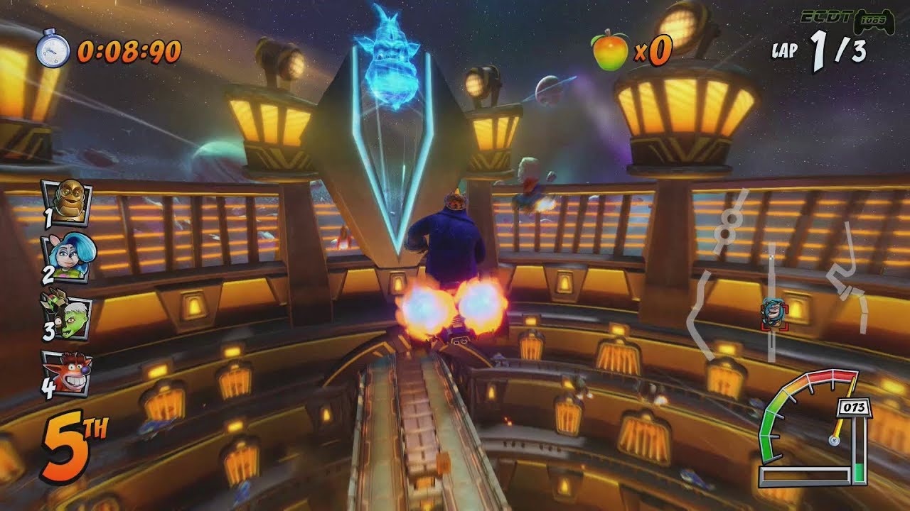 Crash Team Racing Nitro Fueled (Hard) - Hyper Spaceway Single Race ...