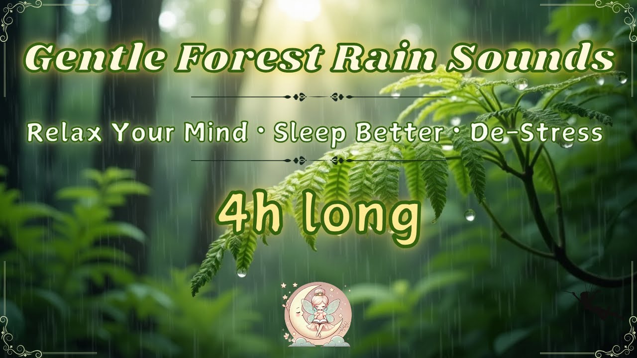 4 Hours of Light Forest Rain Sounds | Relaxing Rain Ambience for Sleep ...