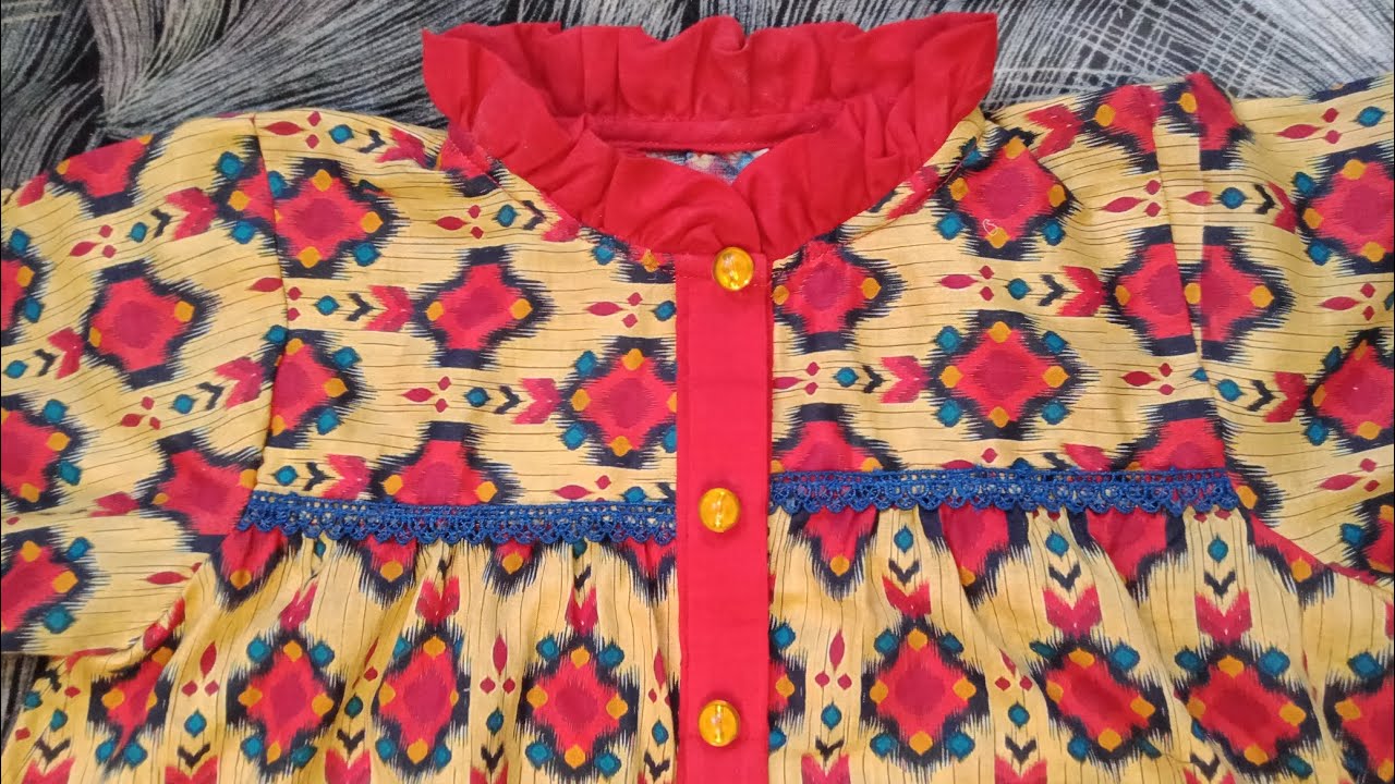 how to make frill baen# frill frock cutting& stitiching#baby frock ...