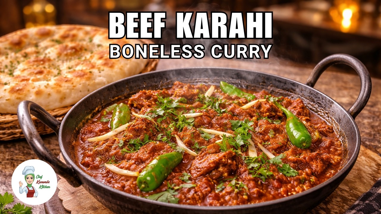 Boneless Beef Karahi Recipe by Chef Kanwal's Kitchen - YouTube