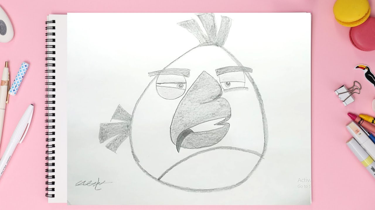 Matilda Angry Birds Drawing - YouTube