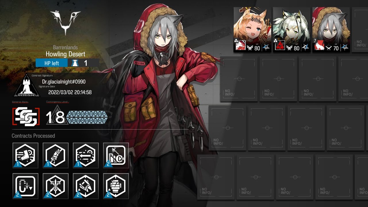 【明日方舟Arknights】【CC#6】 Howling Desert Risk18 Archetto/Kal'tsit/Project ...