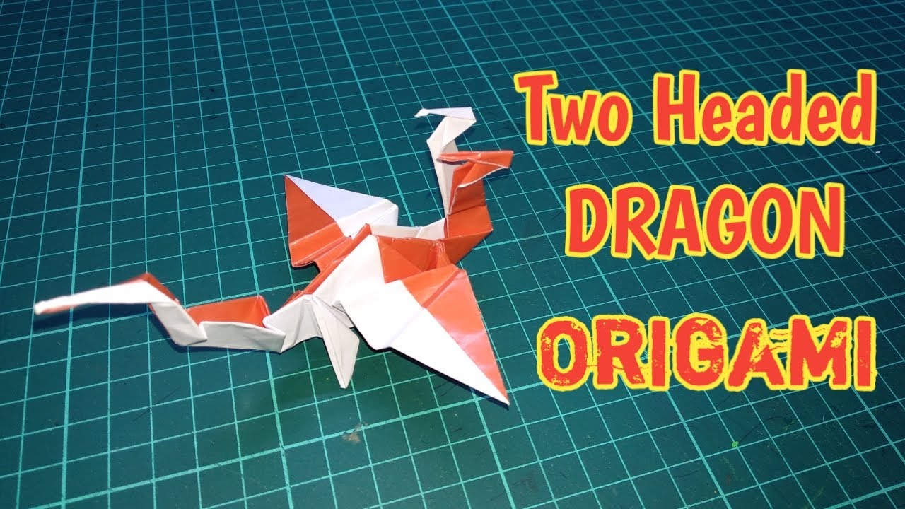 Origami 2 Headed Dragon Tutorial #diy #papercraft #origami - YouTube