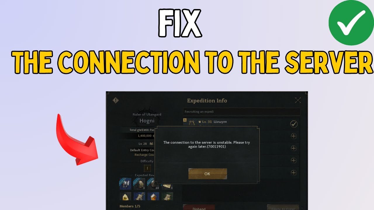 How to Fix The Connection to the server is unstable in Legend of ymir ...