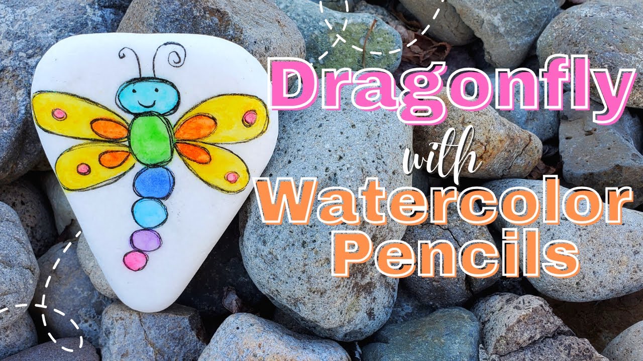 DRAGONFLY Rock Painting Tutorial - YouTube