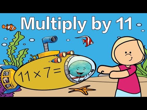 Multiply by 11 Fact Fluency: Under the Sea Math Brain Break - YouTube