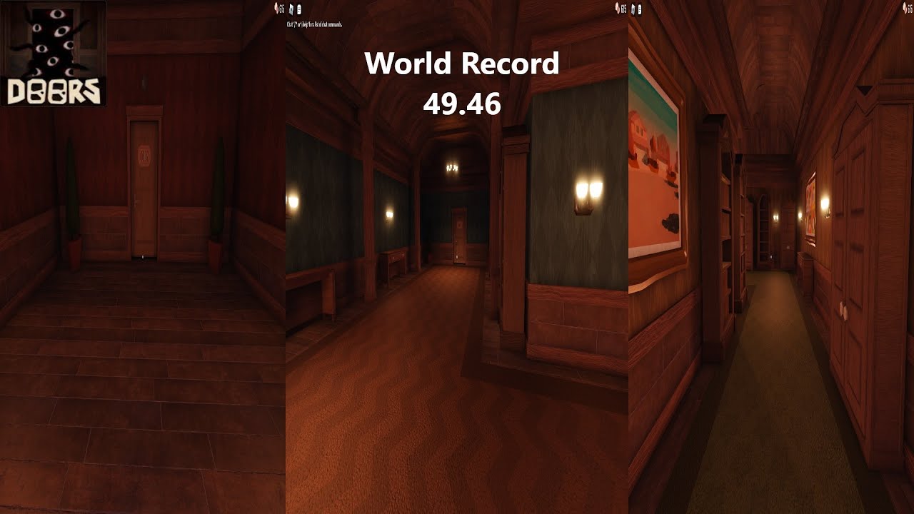 ROBLOX DOORS SPEEDRUN 49.46 ANY% WORLD RECORD - YouTube