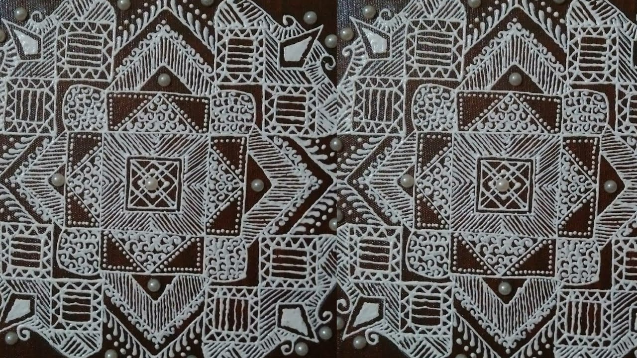 Rajasthani Mandana|Tube Work on canvas Board|Mandana|Traditional Art ...