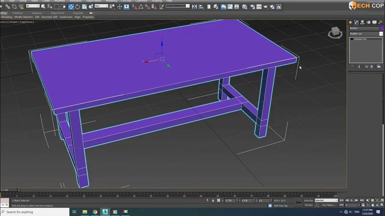 Table - 3ds Max Modeling Tutorial | #3dsmax #animation #course #education #3d - YouTube