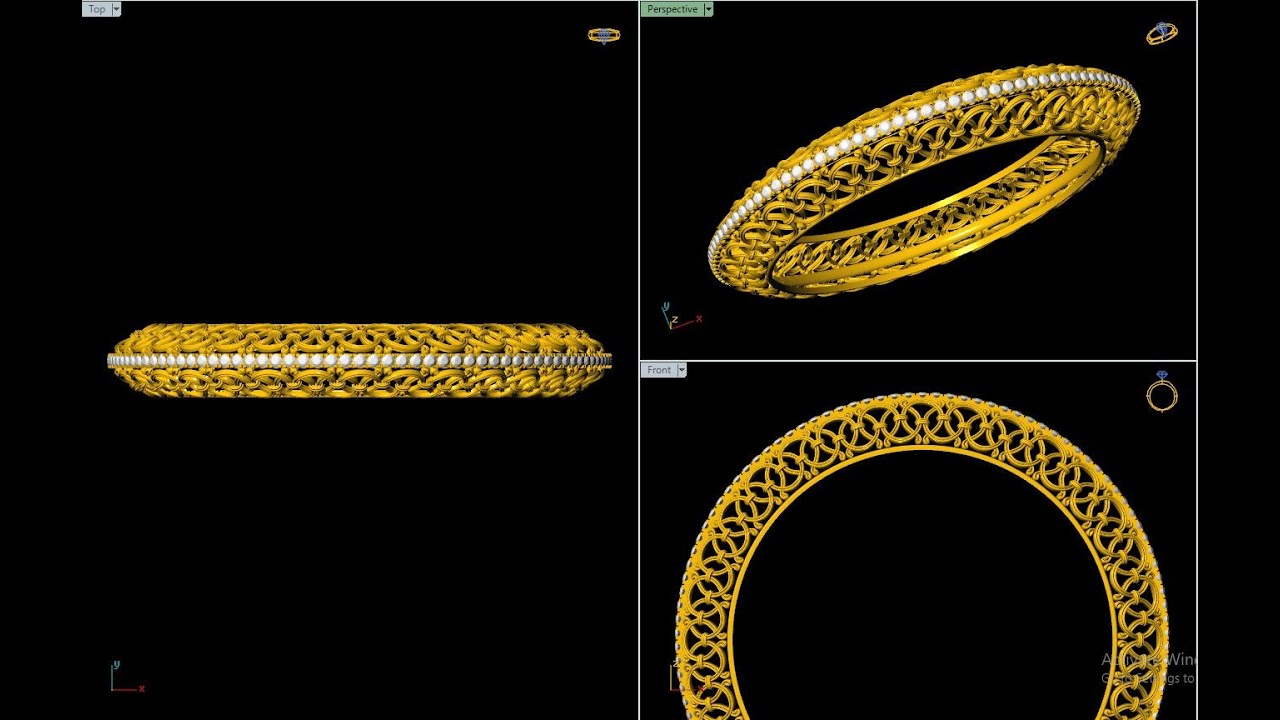 3D Modeling of a fancy Bangle/Jewelry CAD#03 - YouTube