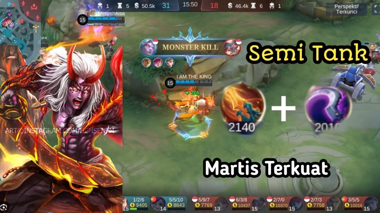 Martis Build Semi Tank Terlalu Op Mobile legends Gameplay y - YouTube