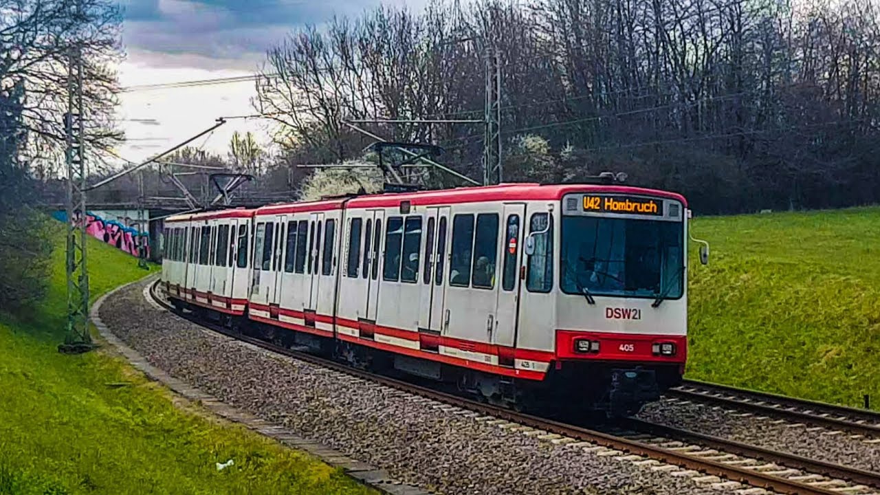 Stadtbahn Dortmund - Doppeltraktion B100S in Grevel - YouTube