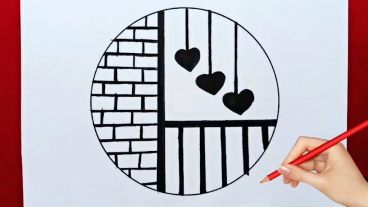 Circle Drawing | Cute drawing in circles Easy Drawing Step by Step ...