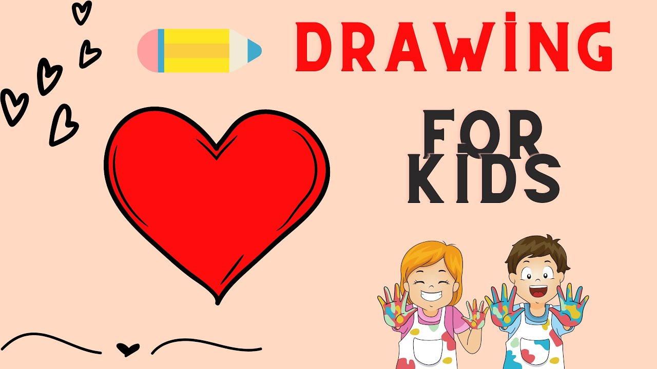 Funny Heart Drawing for Kids - Easy Step-by-Step Tutorial - YouTube