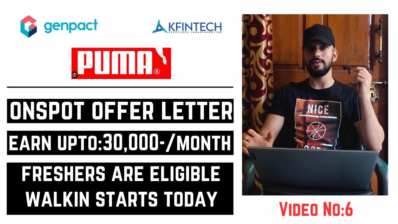 Genpact | Puma | Kfintech | Mega Walkin Interview Today | Onspot Offer ...