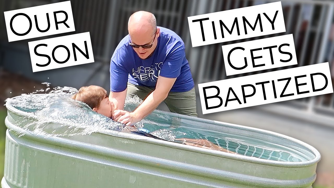 Our son Timmy gets baptized! // Pastor Baptizes His Son - YouTube