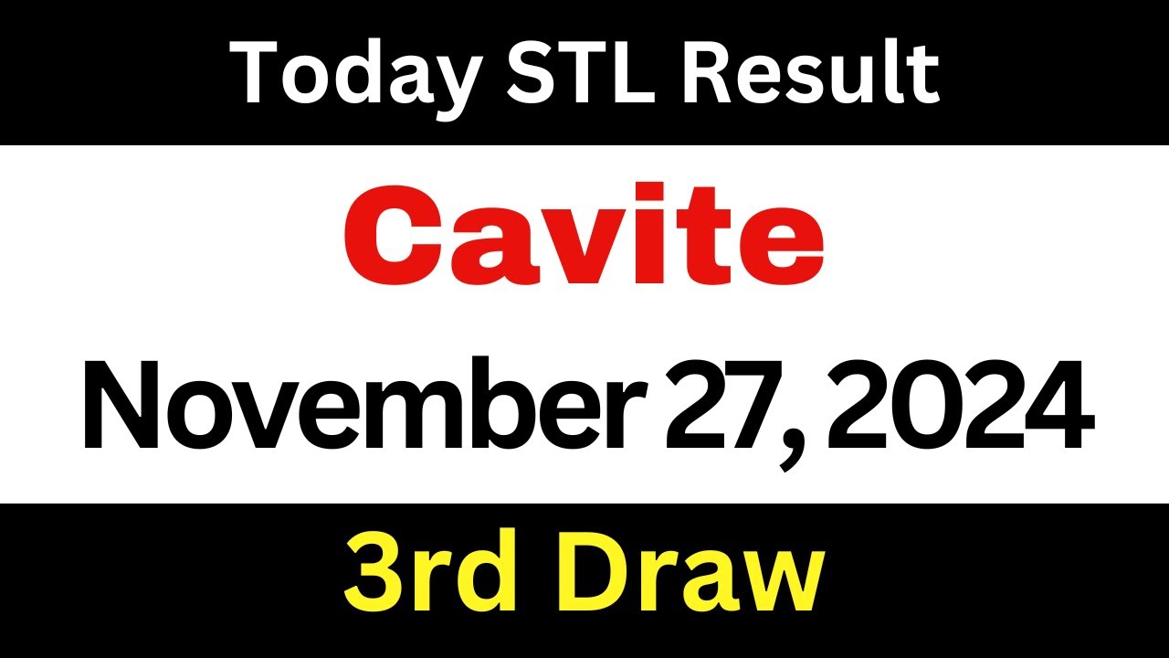 STL Cavite Result Today 3rd Draw November 27, 2024 - YouTube