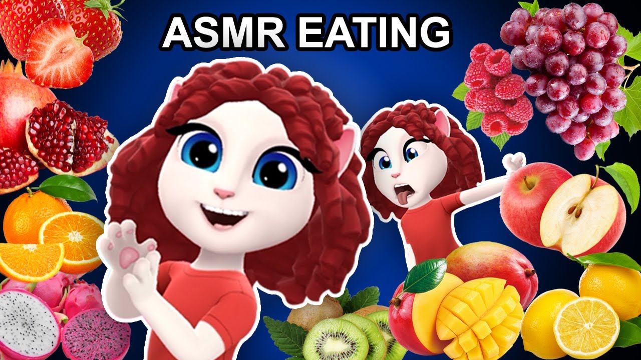 Talking Angela Eating Mukbang Fruits - YouTube