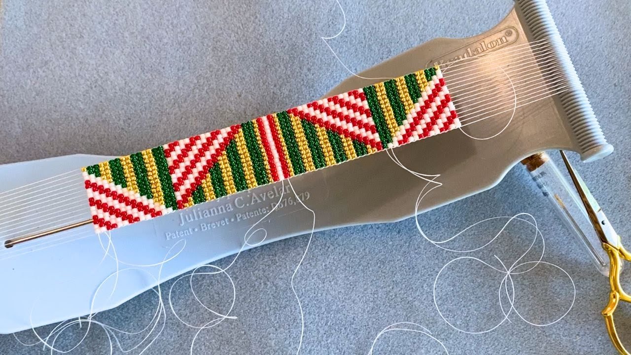 How to Weave in Your Add-On Thread Tails into Your Loom Beading - YouTube